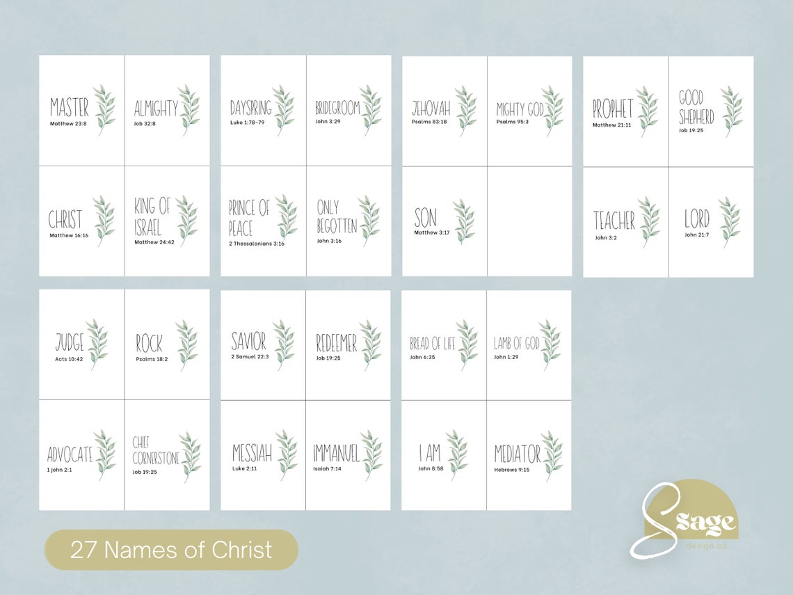 Names of Christ | New Testament Bible Study | Youth Sunday School LDS ...