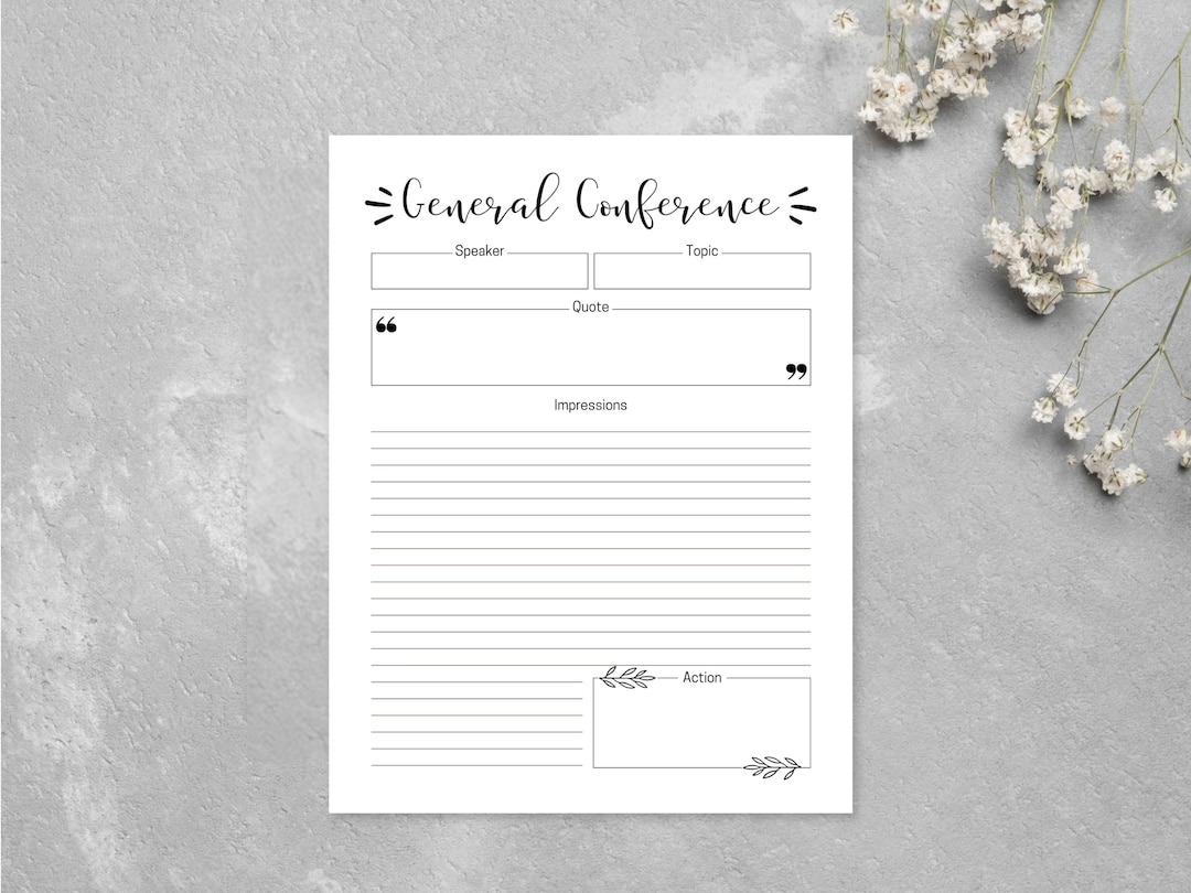 General Conference Note Taking | Instant Download | LDS General ...