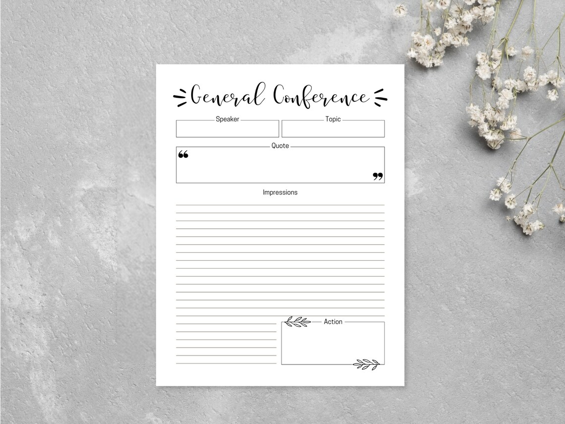 General Conference Note Taking | Instant Download | LDS General ...