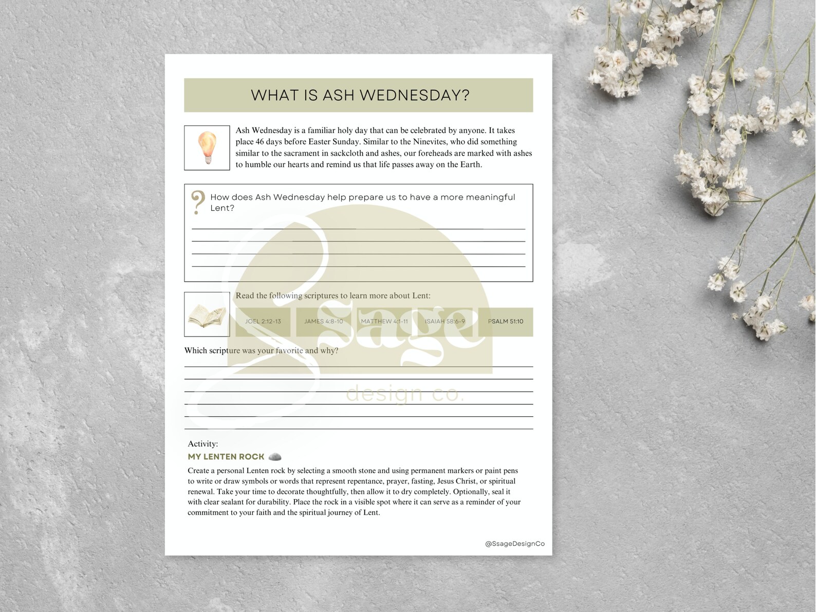 Lent Lesson Activity Pages | 11 Pages | Ash Wednesday | Lent Calendar ...