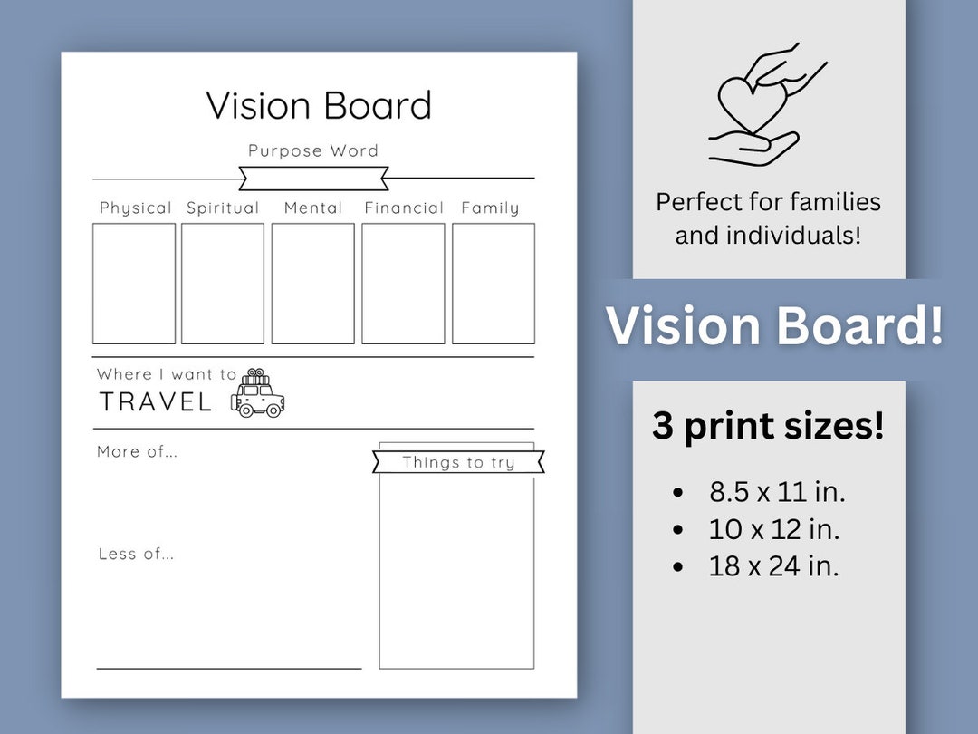 2023 Vision Board Gender Neutral Vision Board Family Goal - Etsy