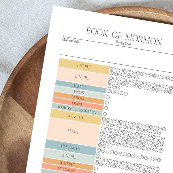 Book of Mormon Reading Chart and Guide - Etsy