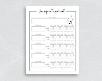 Piano Practice Chart | Piano Practice for Kids | Piano Teacher | Piano ...