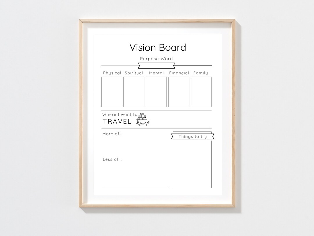 2023 Vision Board | Goals Board | Digital Download Vision Board | | New ...
