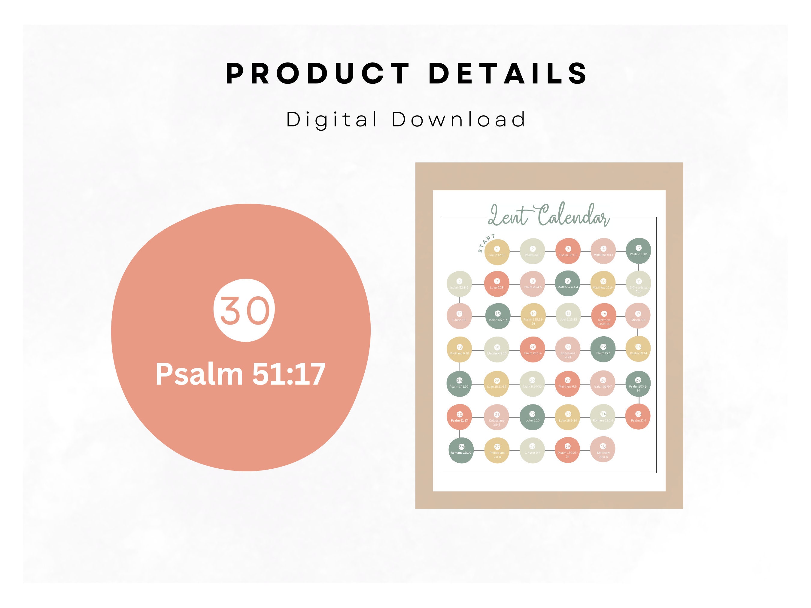 Lent and Holy Week Scripture and Service Calendar | Lent Daily ...