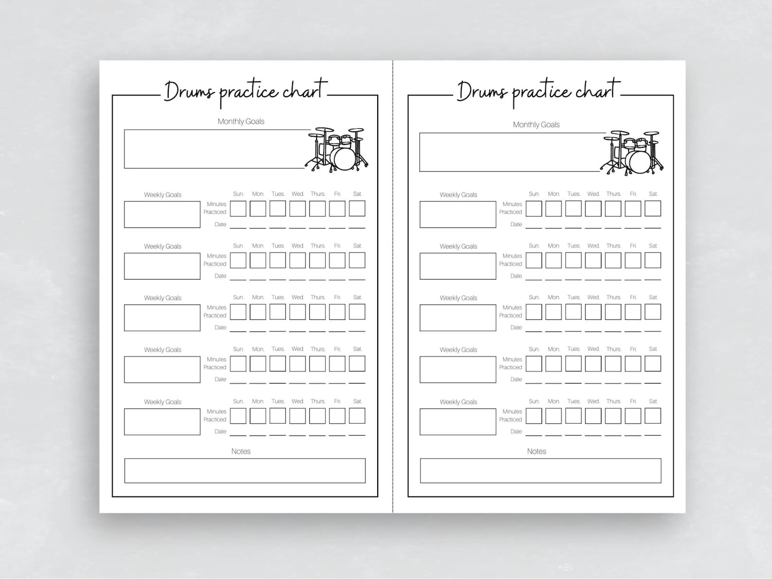 Drums Practice Chart | Drums Practice for Kids | Drum Teacher | Drum ...