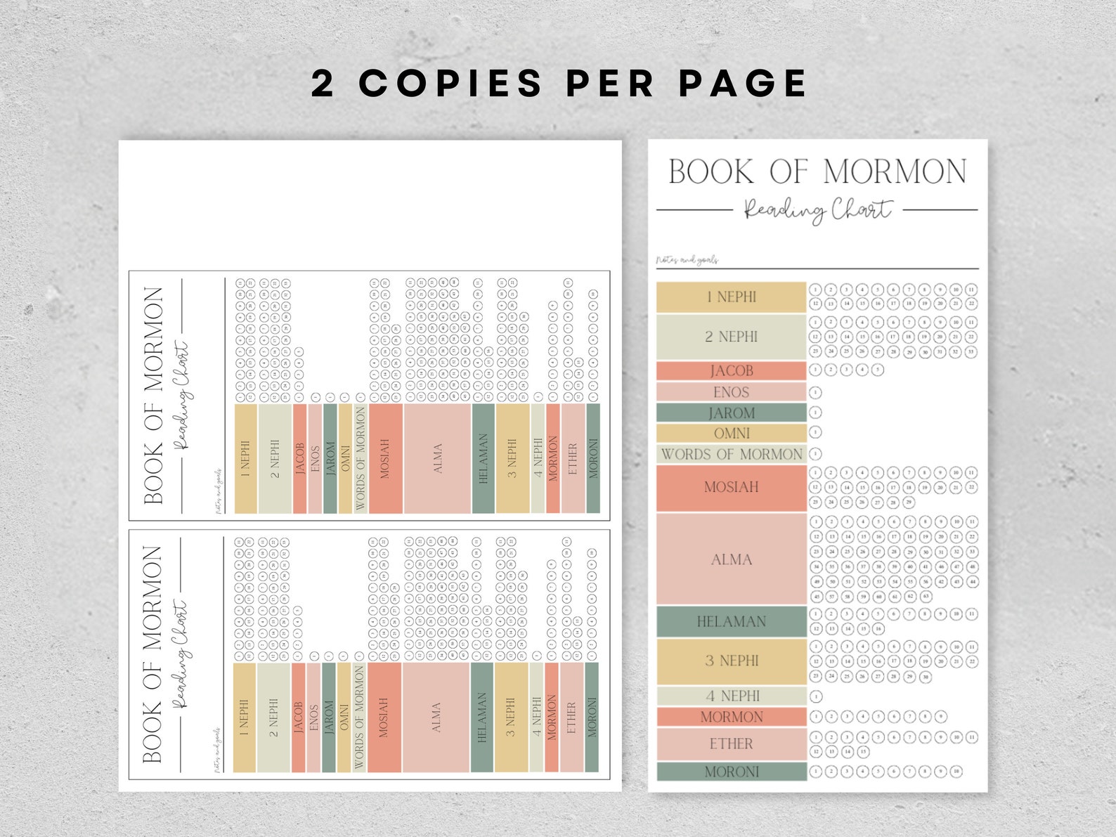 Book of Mormon Reading Chart Handout | Come Follow Me 2024 | Come ...