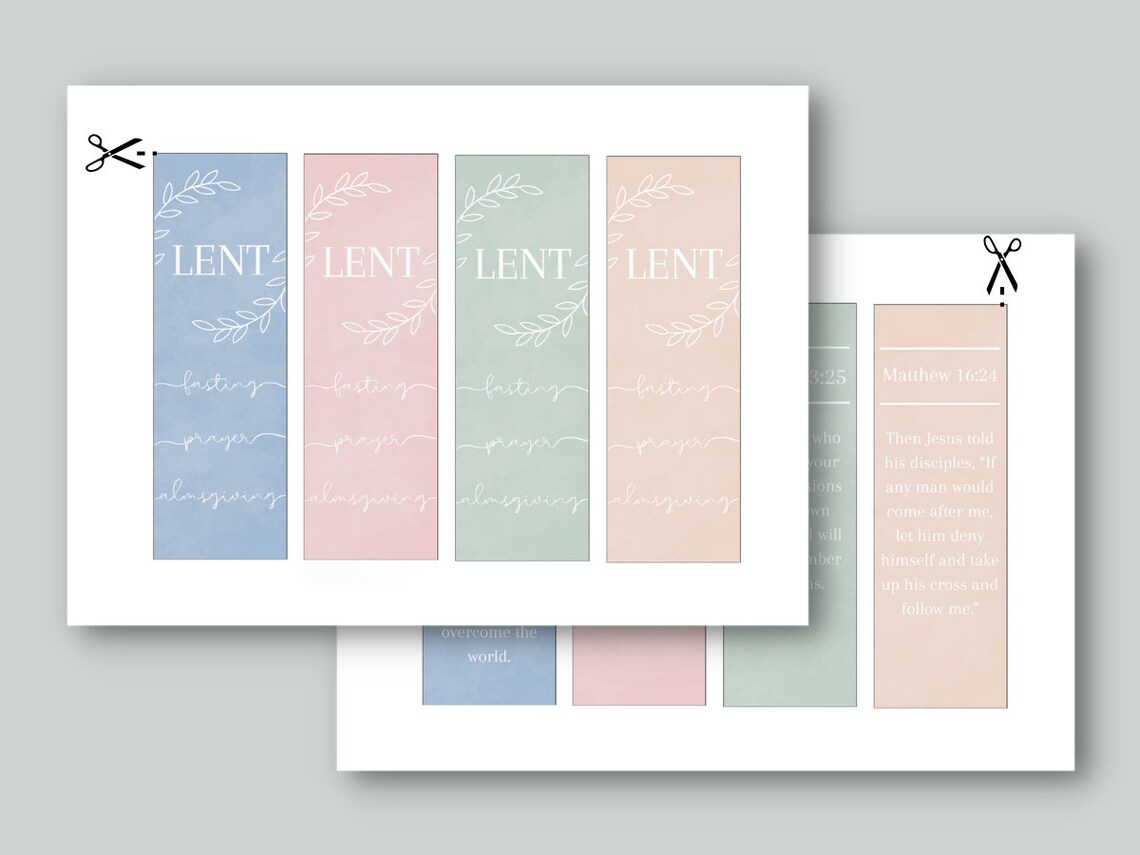 Lent Bookmarks Digital Download | Lent Activity Bookmarks | Lent Study ...
