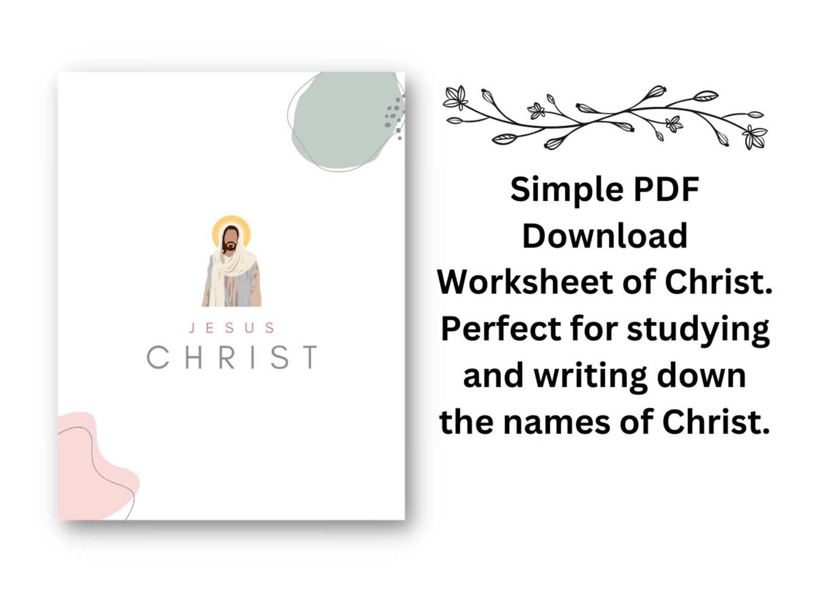 Jesus Christ Worksheet or Study | Jesus Journal Paper | Sunday School ...