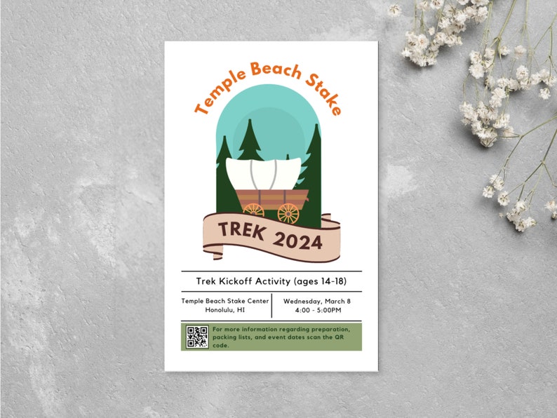 LDS Trek Flyer | Trek Kickoff Invitation Flyer I Digital Download ...