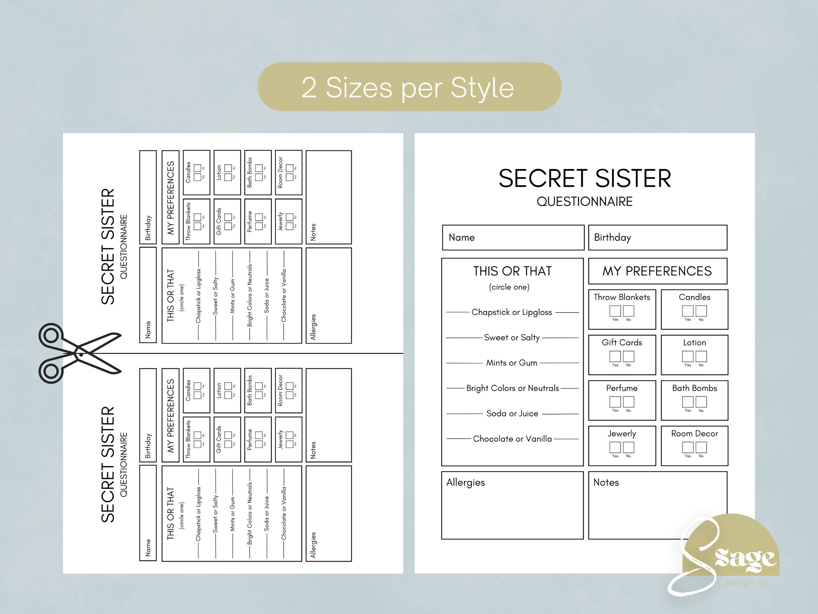 Secret Sister Girls Camp Questionnaire | YW Girls Camp | YW Activity ...