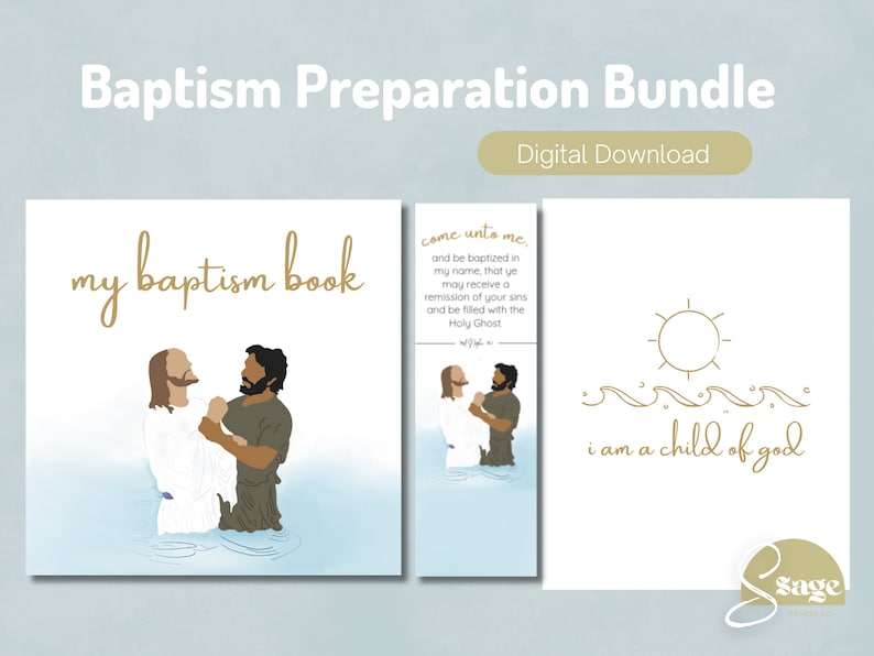 Baptism Book Bundle LDS | Baptism Book for 8 Year Olds | Baptism Book ...