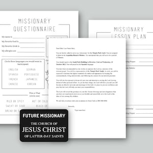 LDS Mini Mission Bundle LDS Missionary Name Tags LDS - Etsy