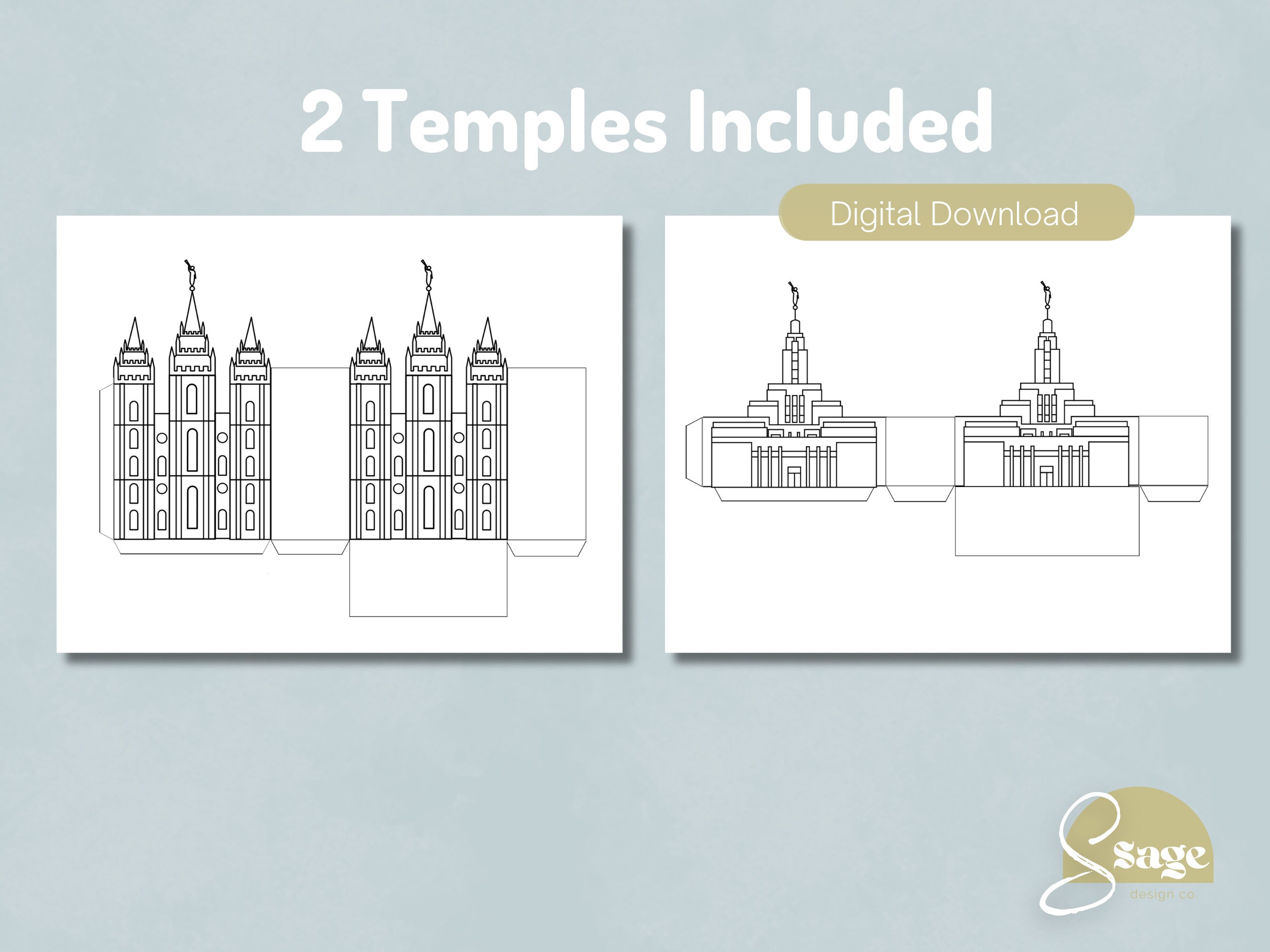 LDS Temple Cutout Activity | Build a Temple | Primary Activity | LDS ...