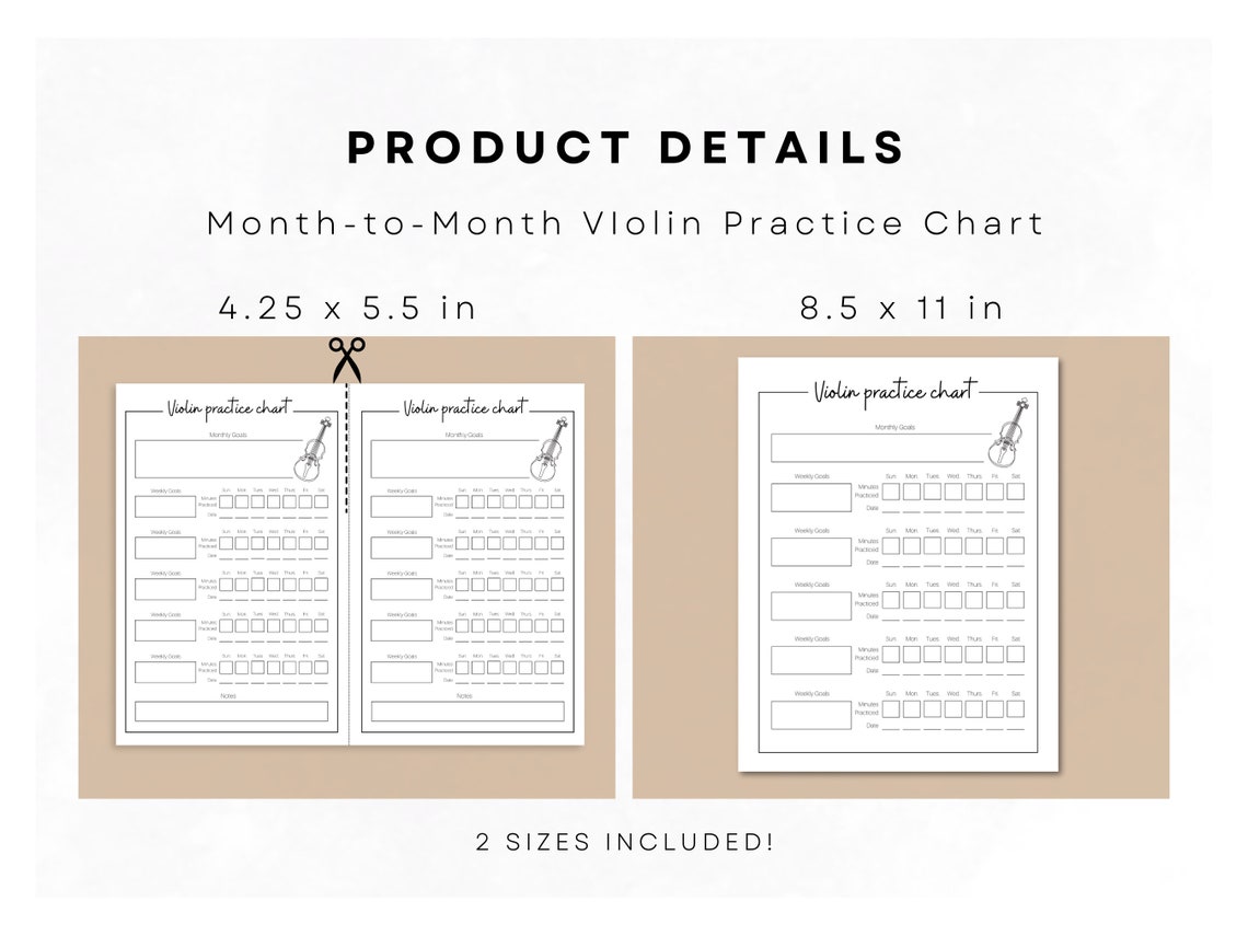 Violin Practice Chart Violin Practice for Kids Violin Teacher Violin ...