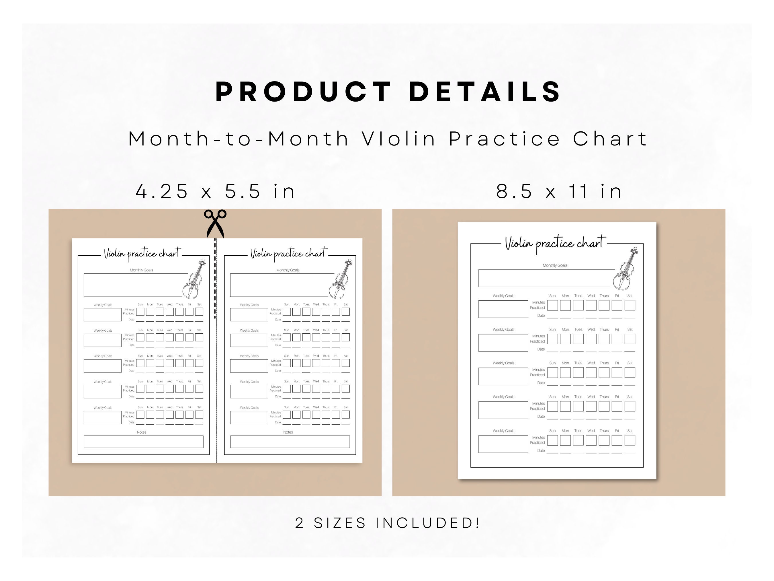 Violin Practice Chart Violin Practice for Kids Violin Teacher Violin ...