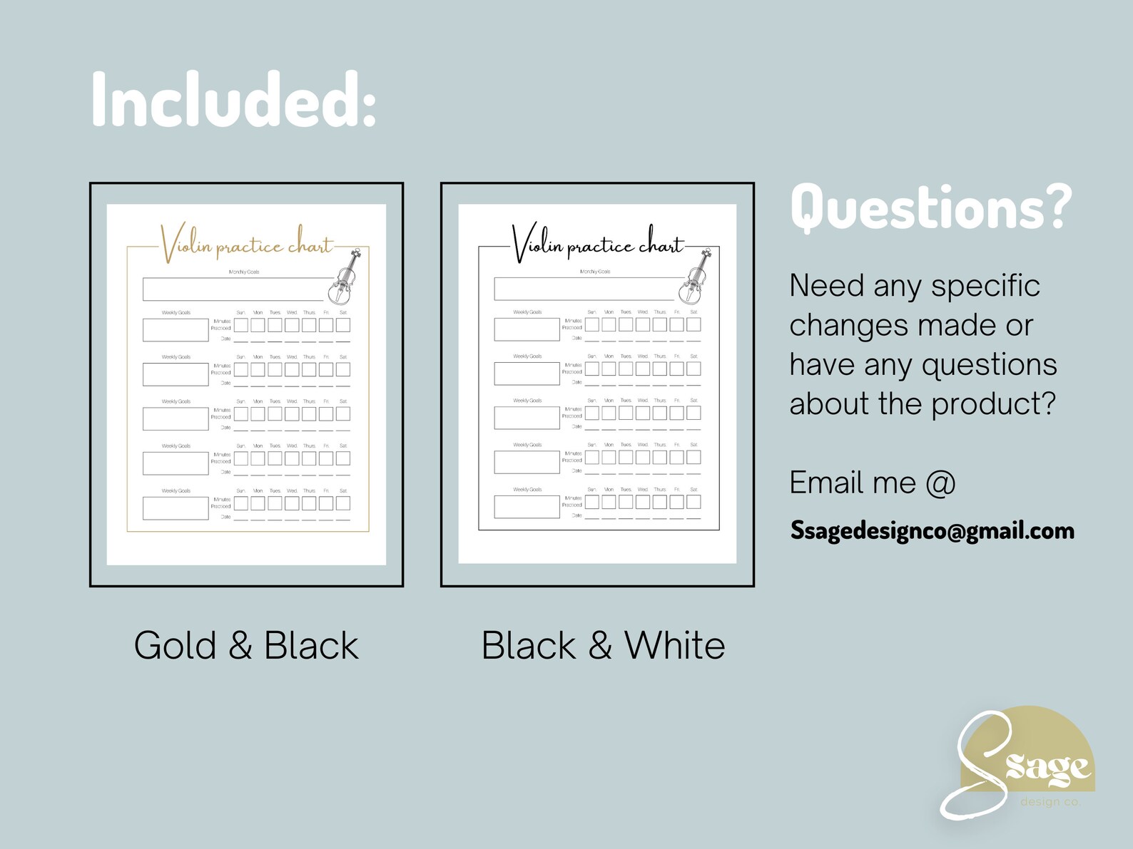 Violin Practice Chart Violin Practice for Kids Violin - Etsy