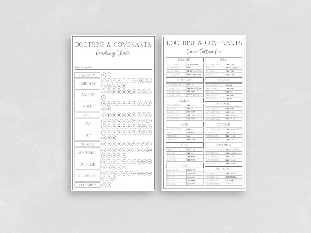 D&C and CFM Reading Handout Boho | Come Follow Me 2025 | LDS Doctrine ...