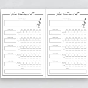 Violin Practice Chart | Violin Practice for Kids | Violin Teacher ...