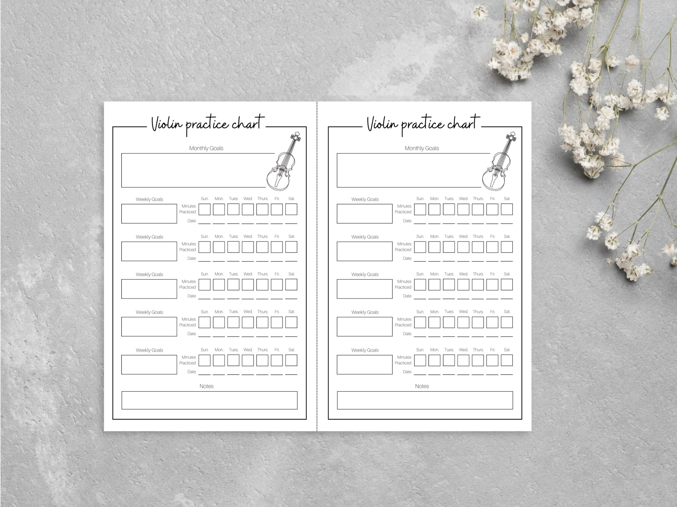 Violin Practice Chart Violin Practice for Kids Violin Teacher Violin ...