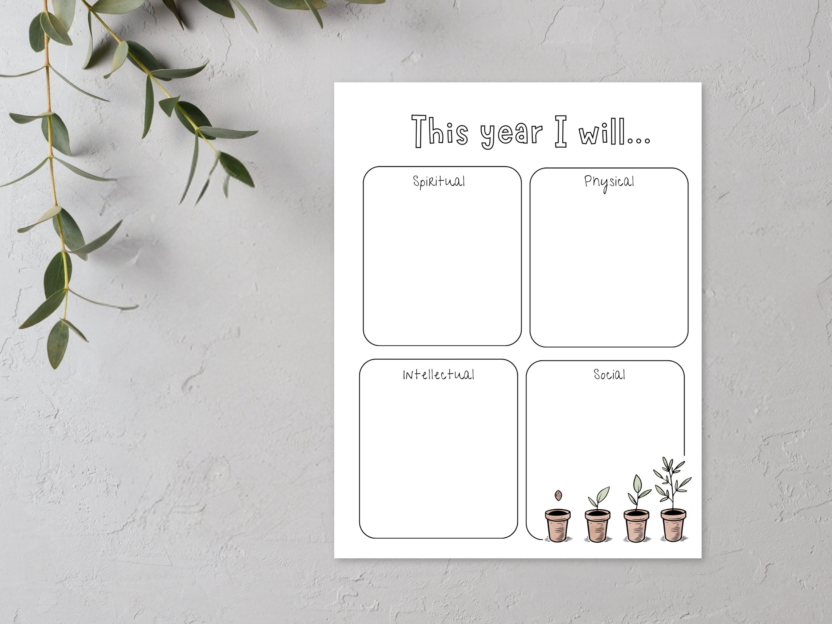 2024 Goals Kids and Youth | Handout | Spiritual Intellectual Physical ...