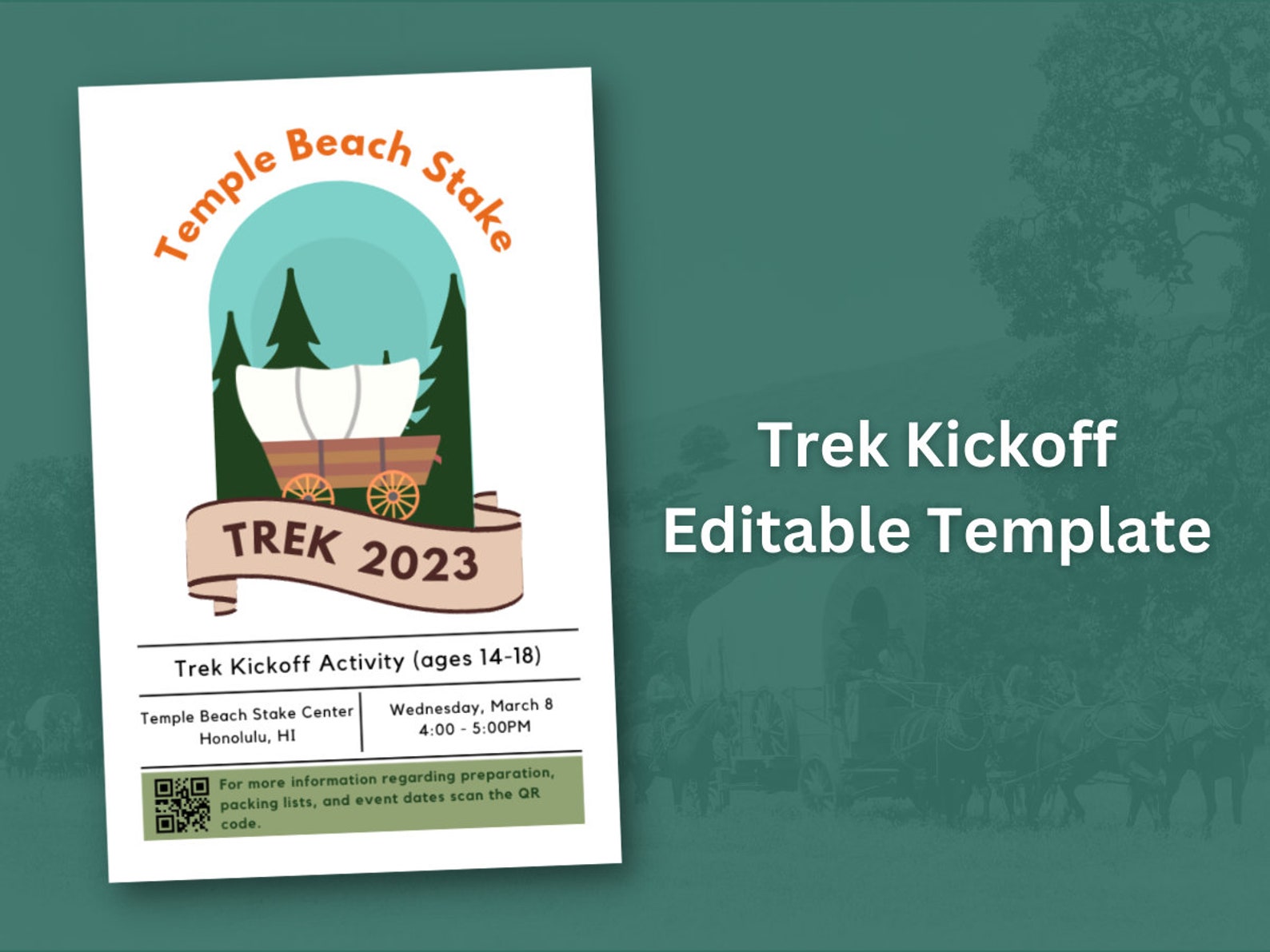 LDS Trek Flyer Trek Kickoff Invitation Flyer I Digital - Etsy