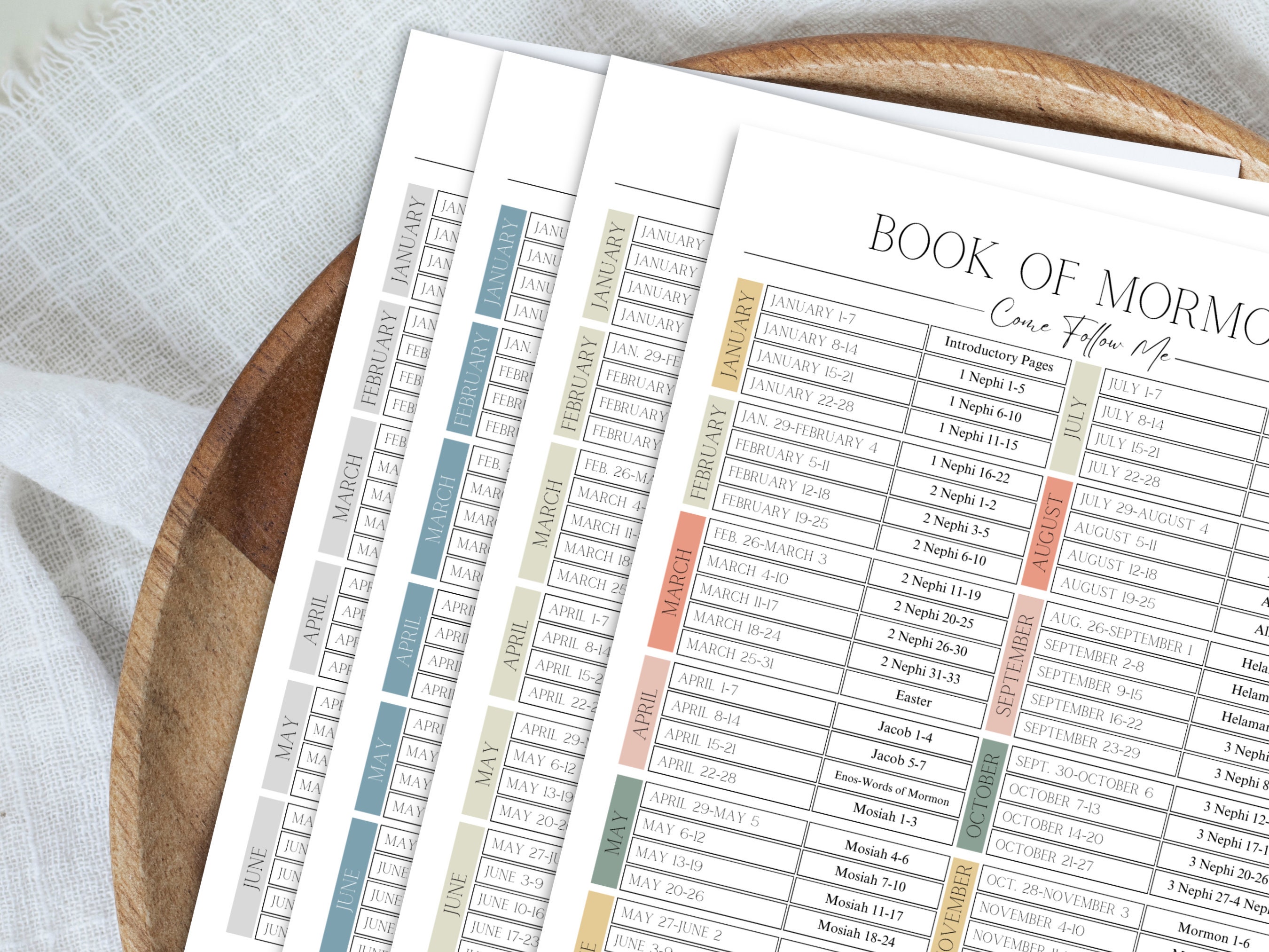 Come Follow Me Book of Mormon Reading Schedule Packet Come Follow Me 2024 Come Follow Me LDS ...