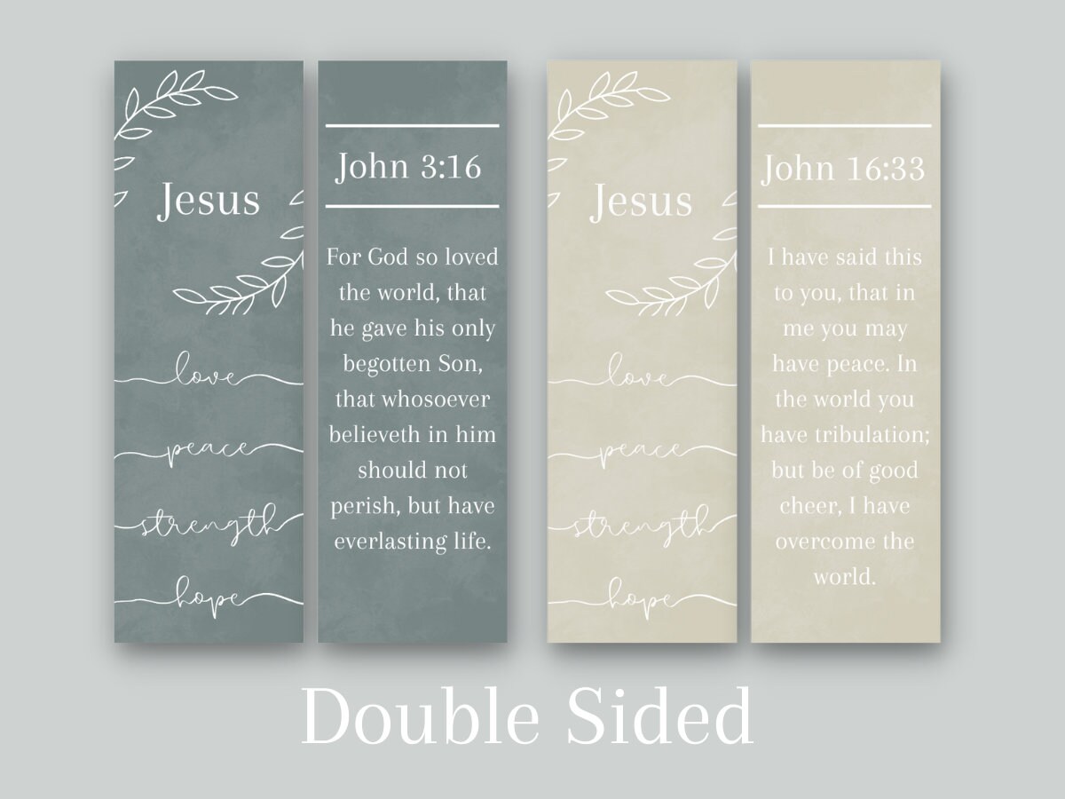 Jesus Bookmarks Digital Download | 4 Options | Bible Study Bookmarks ...