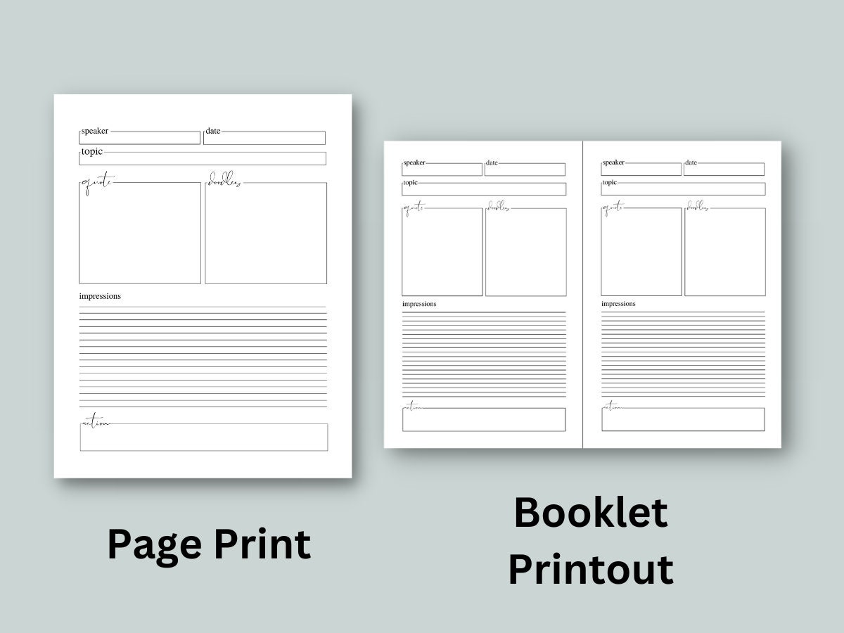 Teen and Adult LDS Sacrament Note Taking Digital Download - Etsy