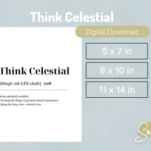 Think Celestial Digital Download | Think Celestial Quote | LDS ...