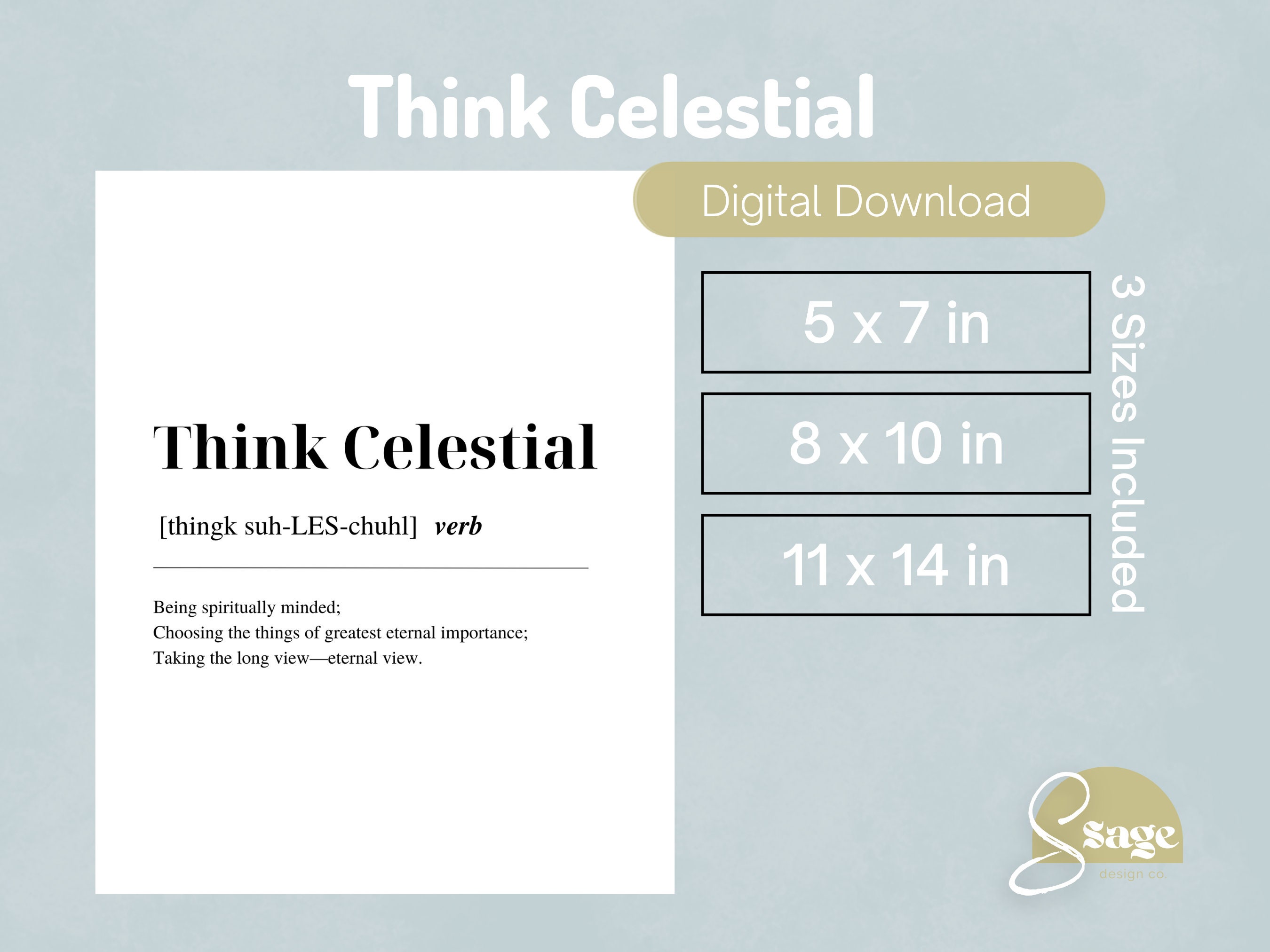 Think Celestial Digital Download | Think Celestial Quote | LDS ...