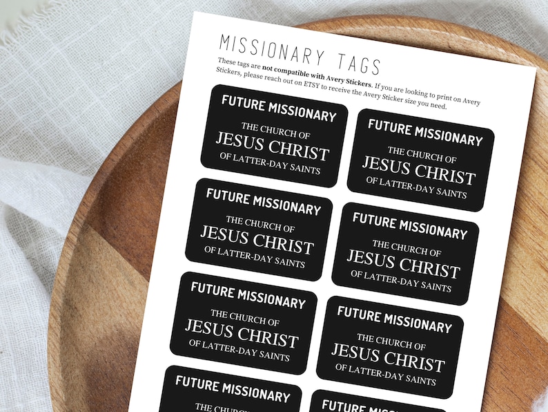 LDS Mini Mission Bundle | LDS Missionary Name Tags | LDS Mission Call ...