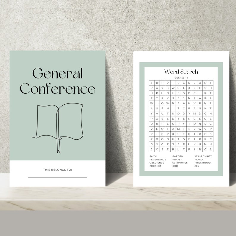 General Conference Youth and Adult Packet | Notes | Sudoku | Word ...
