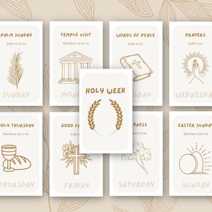 Lent and Holy Week Scripture Cards Lent Daily Bible Verse - Etsy