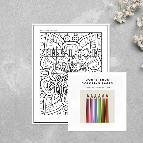 General Conference 2024 Coloring Page - Etsy
