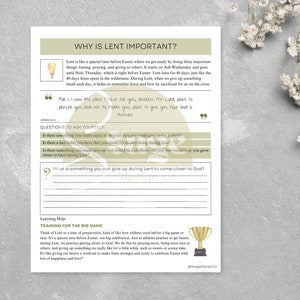 Lent Lesson Activity Pages | 11 Pages | Ash Wednesday | Lent Calendar ...