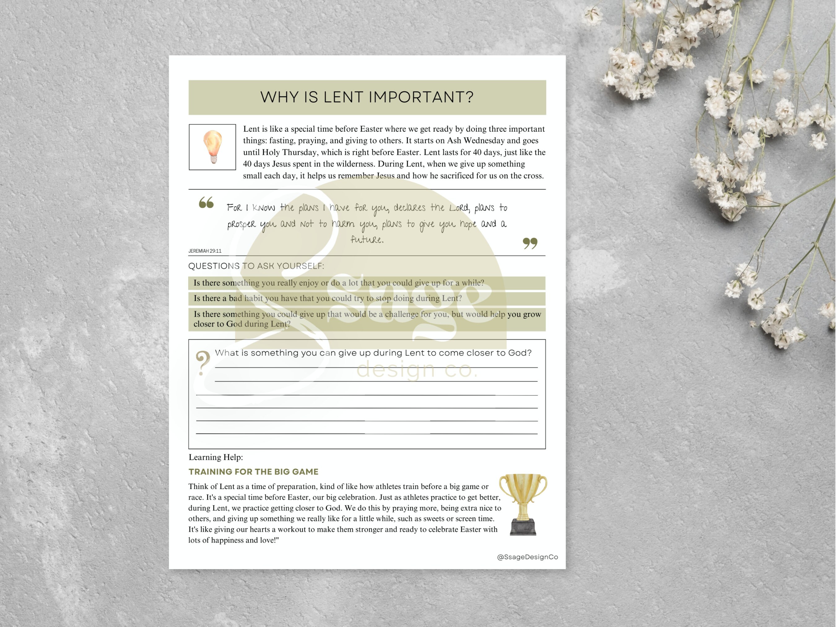 Lent Lesson Activity Pages 11 Pages Ash Wednesday Lent Calendar Kids ...