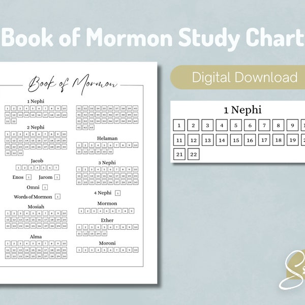 Book of Mormon Reading Chart Family Challenge - Etsy
