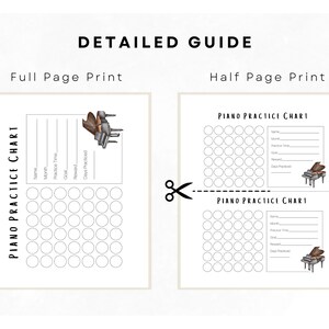 Piano Practice Chart | Piano Practice for Kids | Piano Teacher | Piano ...