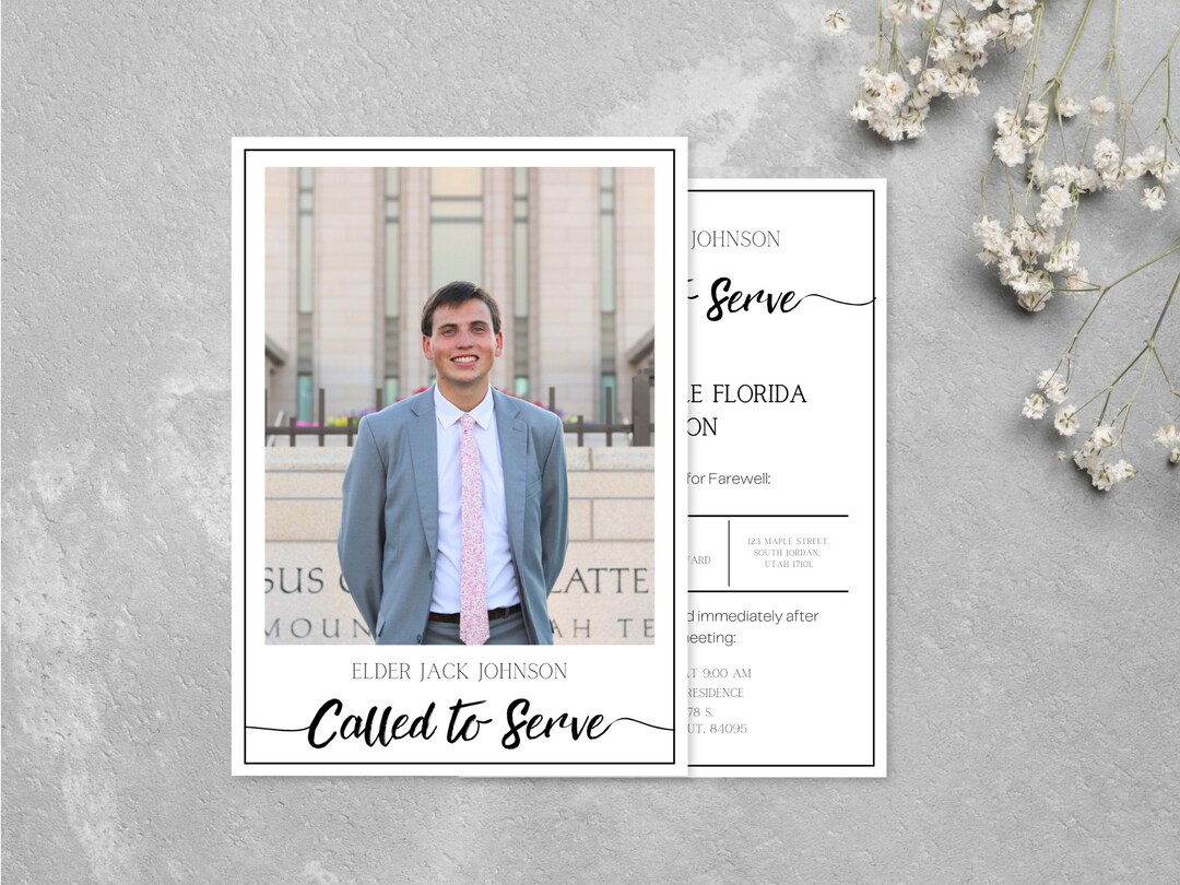 LDS Missionary Farewell Invitation | 5 X 7 Inches | Editable Template ...