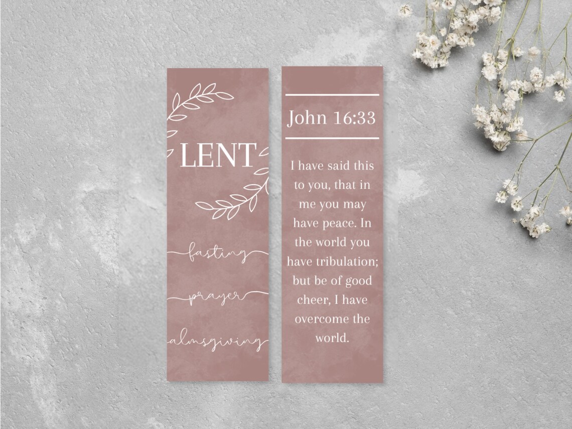 Lent Bookmarks Digital Download Lent Activity Bookmarks Lent Study ...