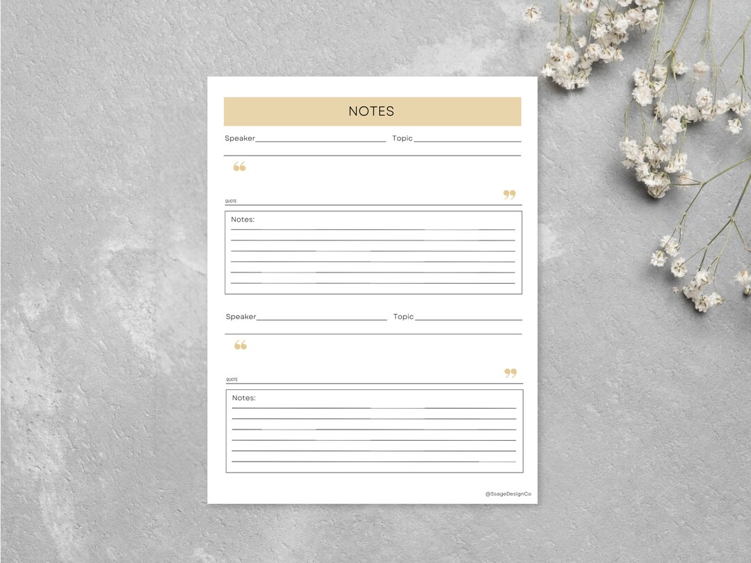 General Conference Note Taking PDF | Digital Download | General ...