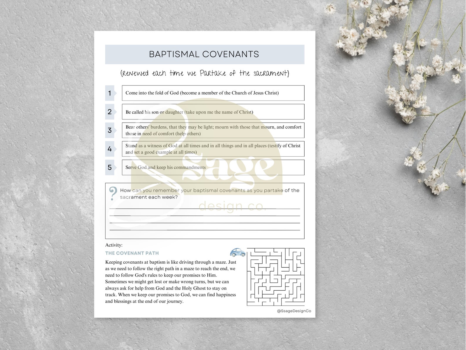 Baptism Preparation Book | Digital Download | LDS Baptism | Baptism ...