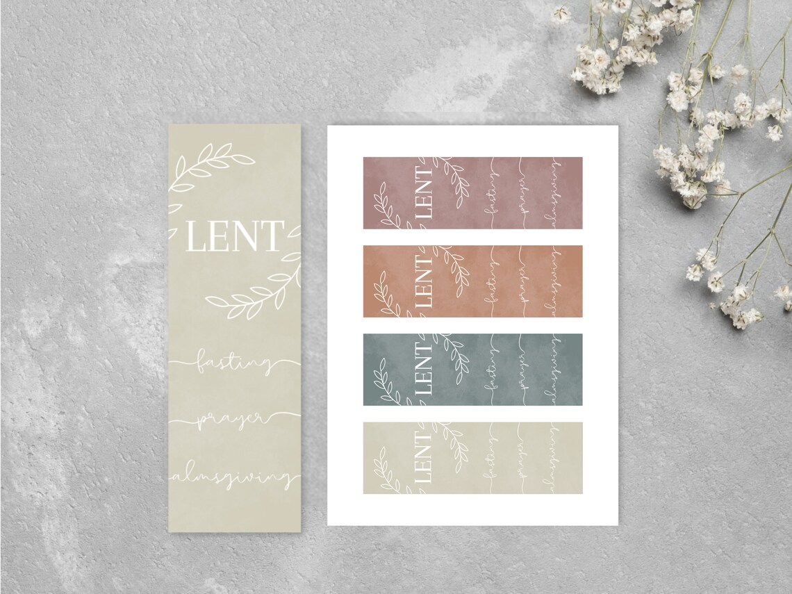 Lent Bookmarks Digital Download Lent Activity Bookmarks Lent Study ...