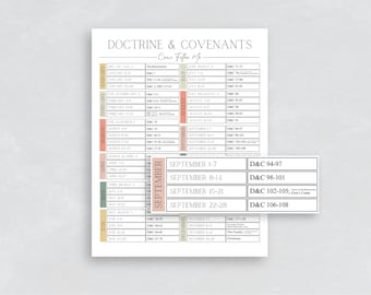 Come Follow Me D&C Reading Schedule | Come Follow Me 2025 | Come Follow Me | LDS Doctrine and ...