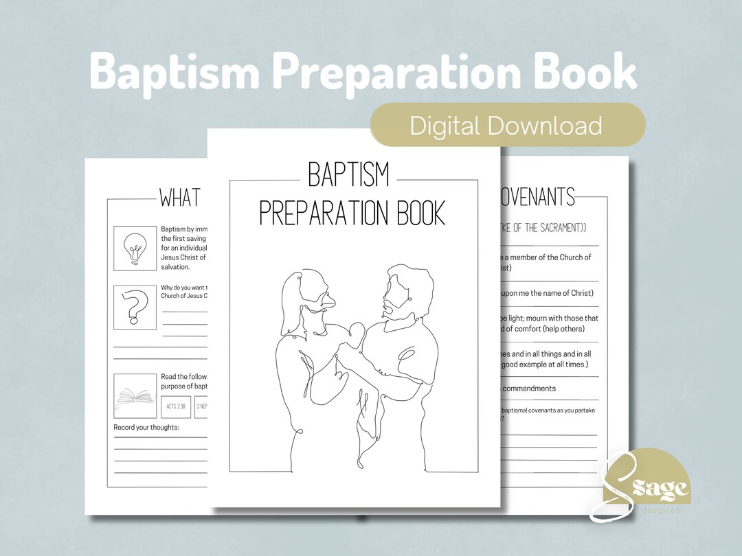 Baptism Preparation Book Digital Download LDS Baptism Baptism Preview ...