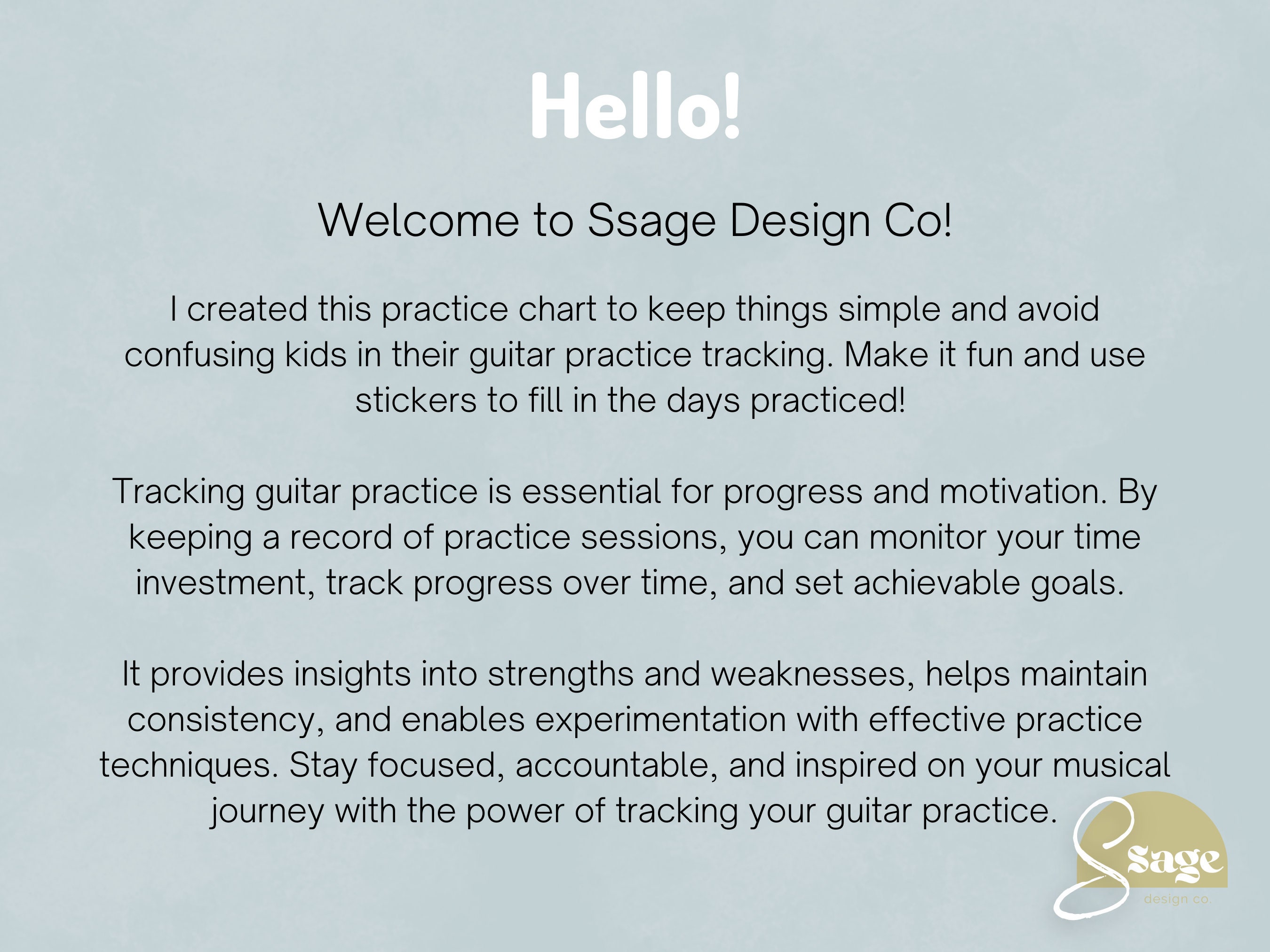 Guitar Practice Chart | Guitar Practice for Kids | Guitar Teacher ...