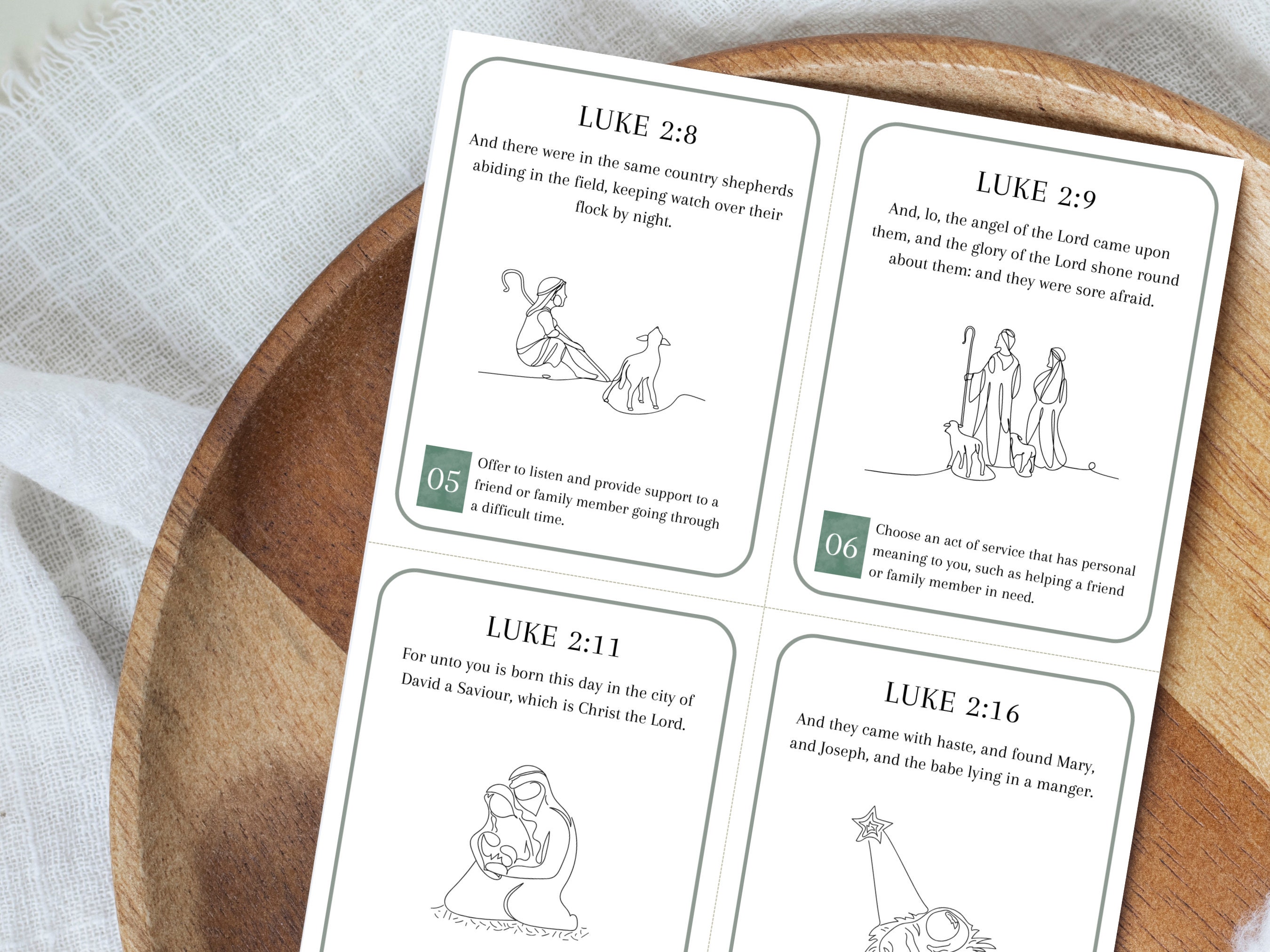 Christmas Advent Calendar Bible Verse Christmas Spirit - Etsy