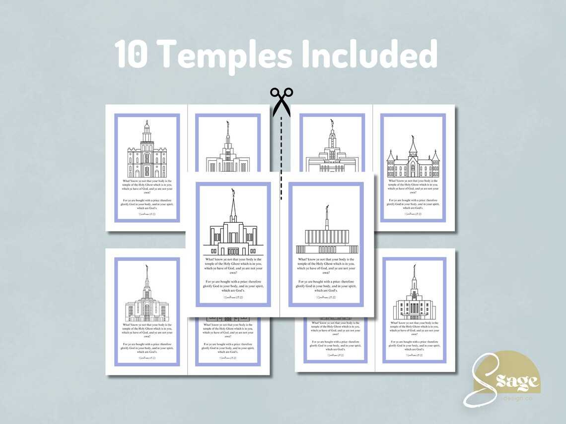 Your Body is a Temple | LDS Primary Handout | LDS Temple Kids | My Body ...