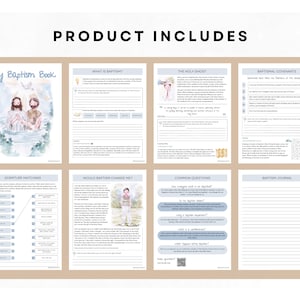 Baptism Preparation Book | Digital Download | LDS Baptism | Baptism ...